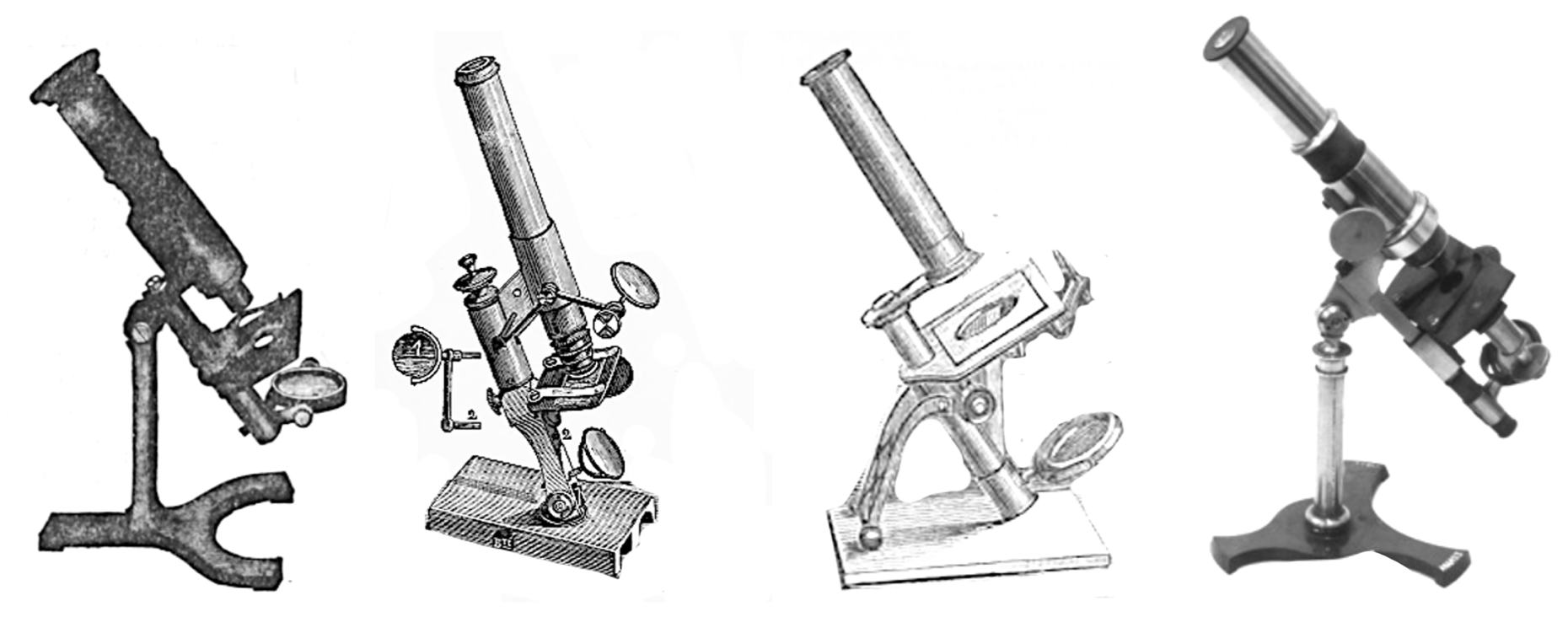 Collection of antique microscopes and other scientific instruments